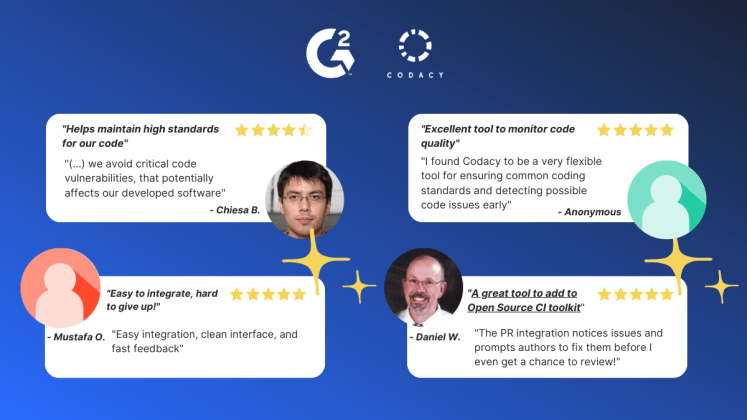 Codacy named Leader in the G2 Summer 2023 report