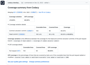 Now live: introducing Coverage summary on your Git provider!