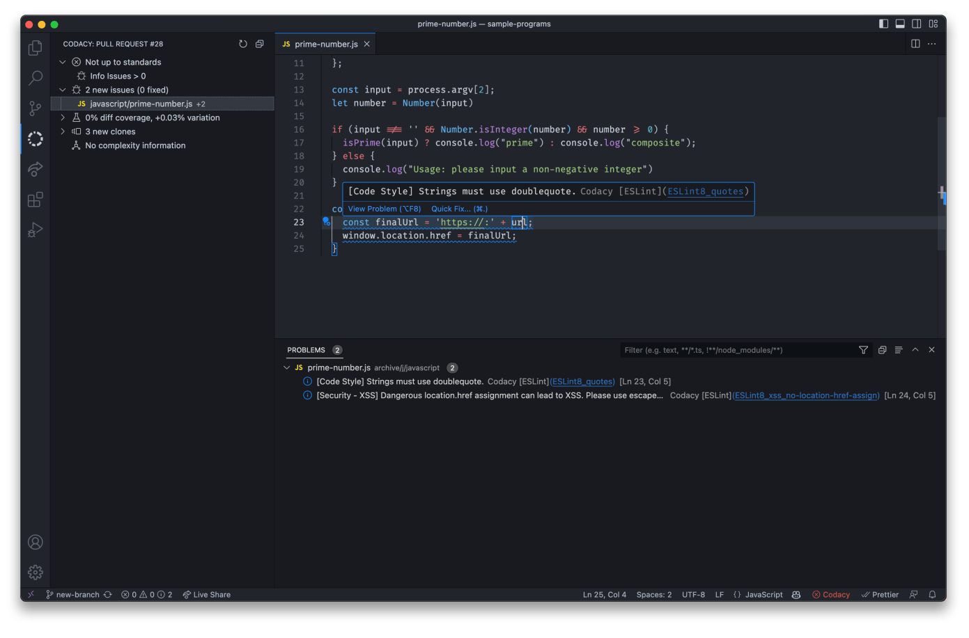 Codacy VS Code Extension Now Available - Codacy | Blog