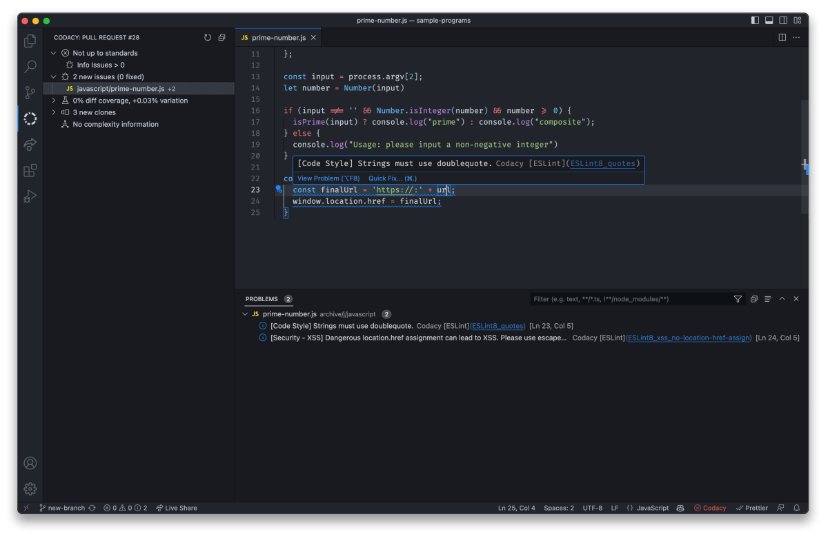 Codacy VS Code Extension Now Available - Codacy | Blog