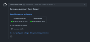 Codacy's Pull Request Coverage Diff View | Codacy